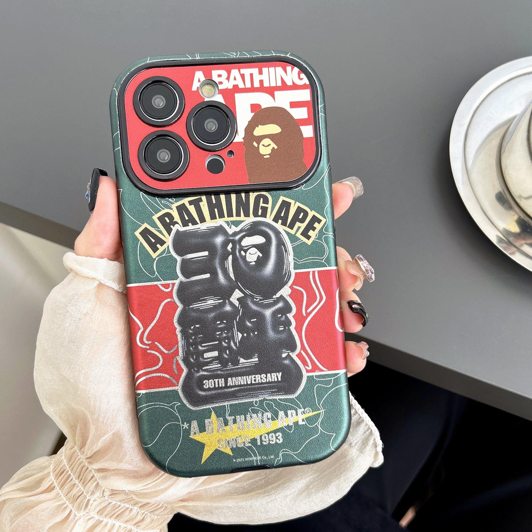SPICEUP STUDIO | Leather Phone Case | APE Green