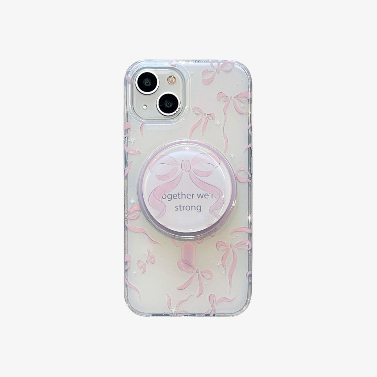 SPICEUP STUDIO | Magsafe Phone Case | Pink Bow (Optional Magnetic Holder)